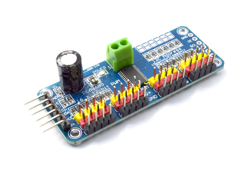 Módulo 16 canales de salida PWM para servomotor HW-170 | Digital CoDesign